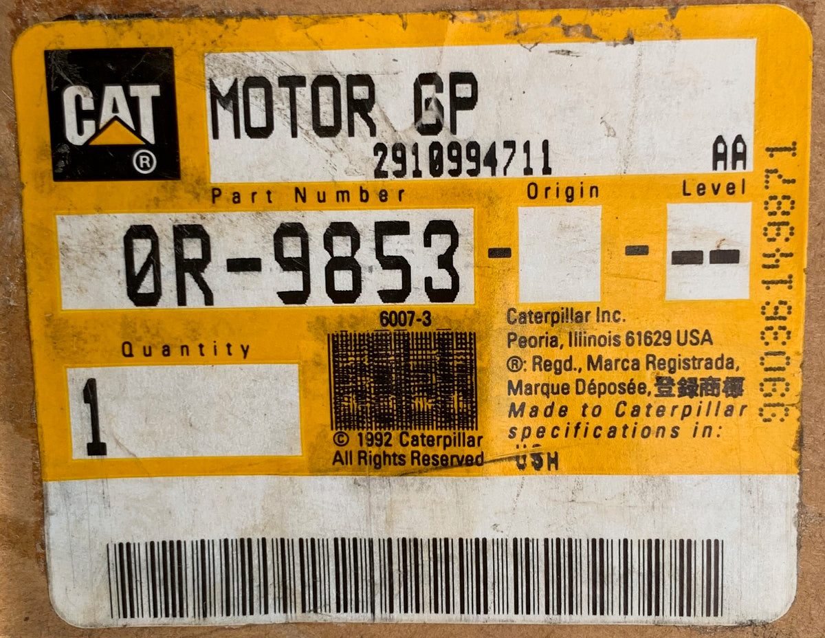 New old stock Caterpillar Reman air starting motor 0R-9583 (7W-0016, 7 ...