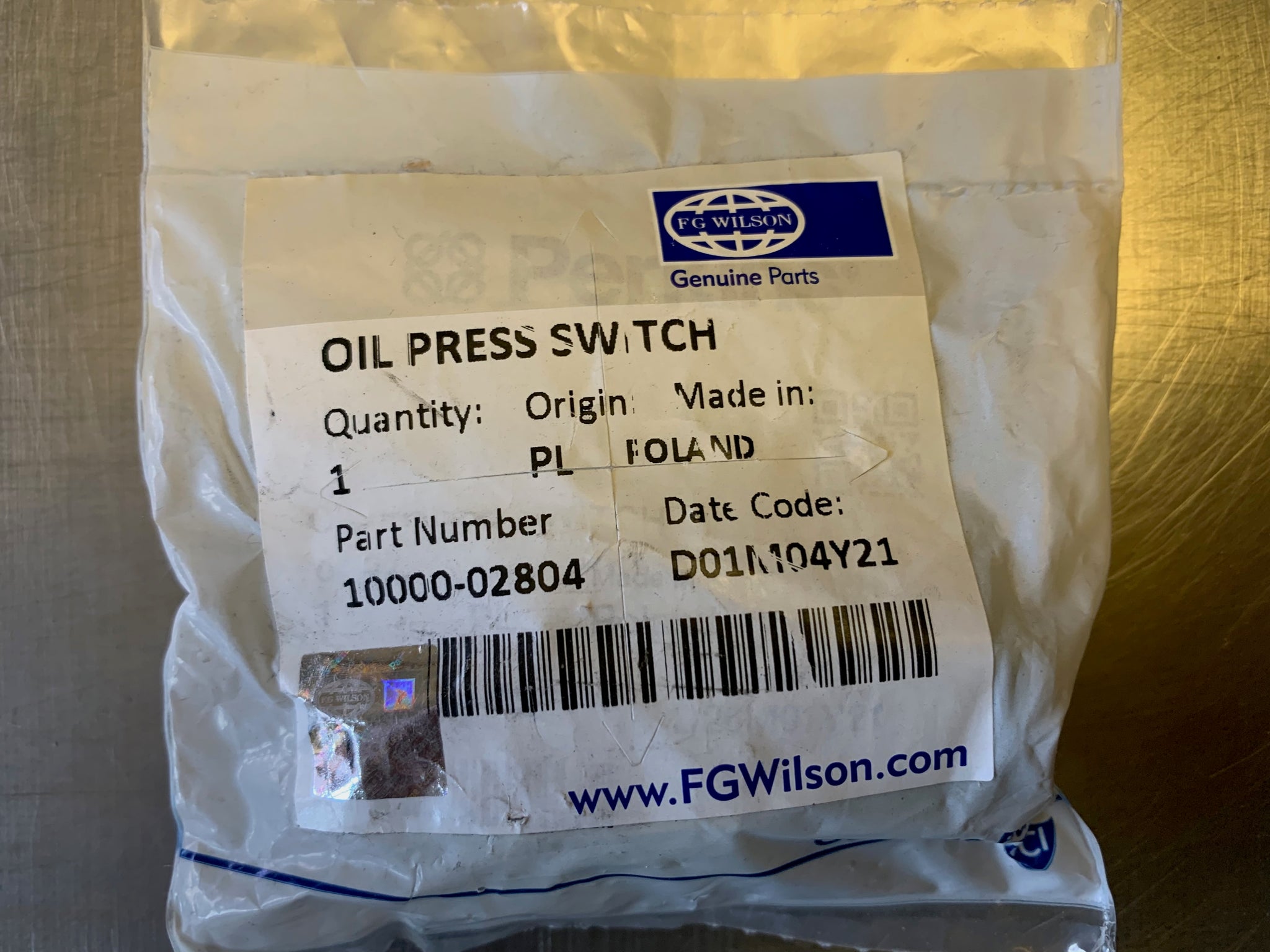 New FG Wilson pressure sensor 10000-02804 (Perkins 2848A071) – Yellow Power