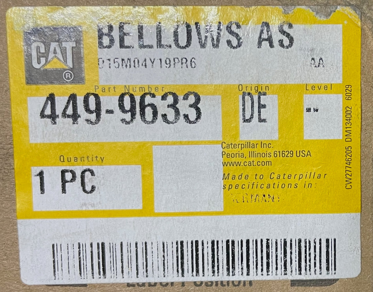 New Caterpillar Exhaust Bellows 449-9633 (311-3385, 3113385, 4499633 ...