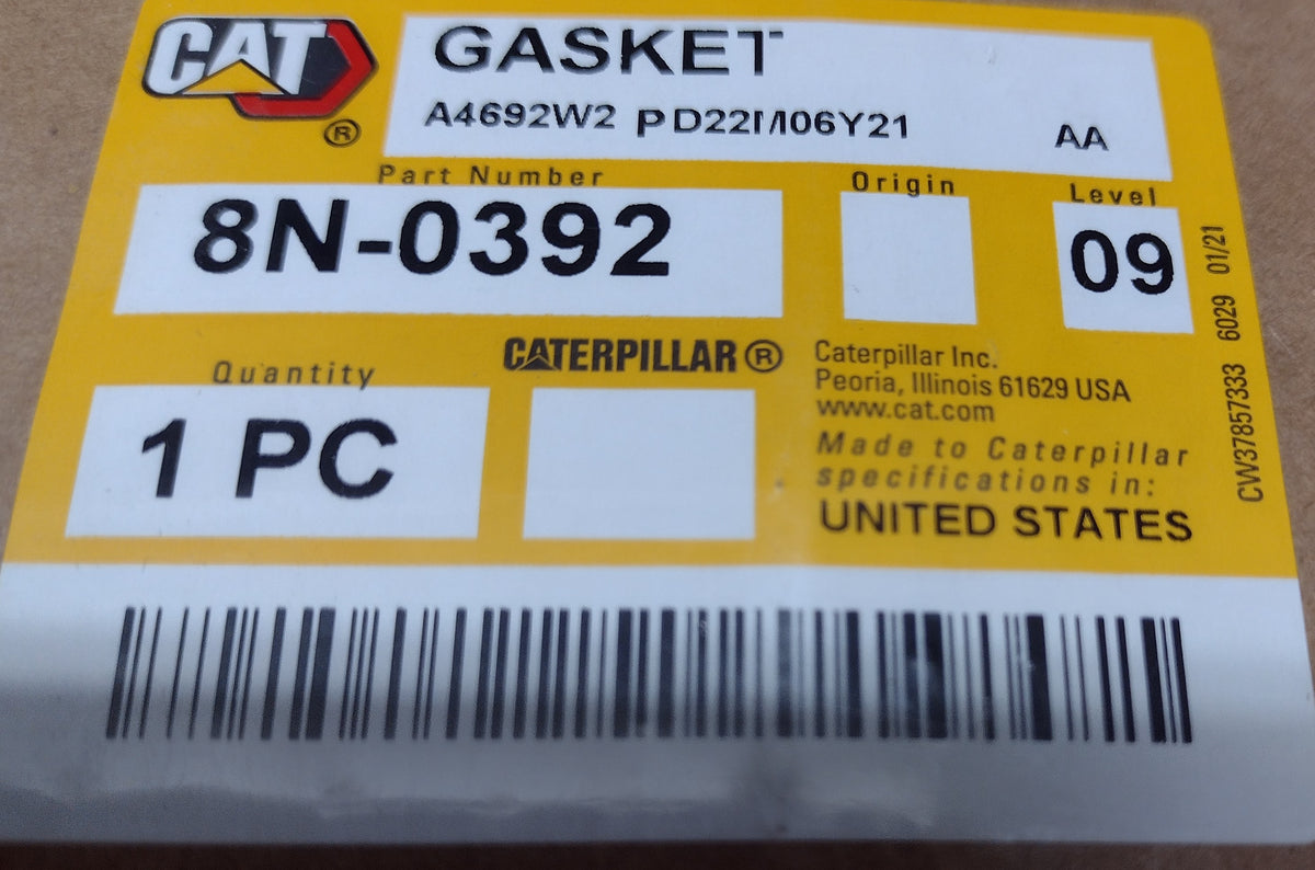 New Caterpillar Gasket 8N-0392 (8N0392) – Yellow Power