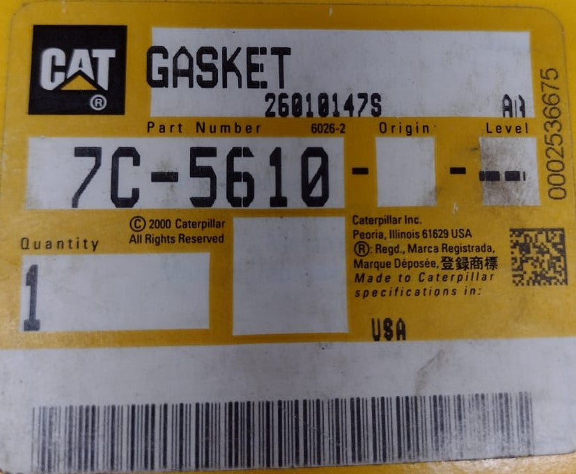 New Caterpillar gasket 7C-5610 (7C5610) – Yellow Power