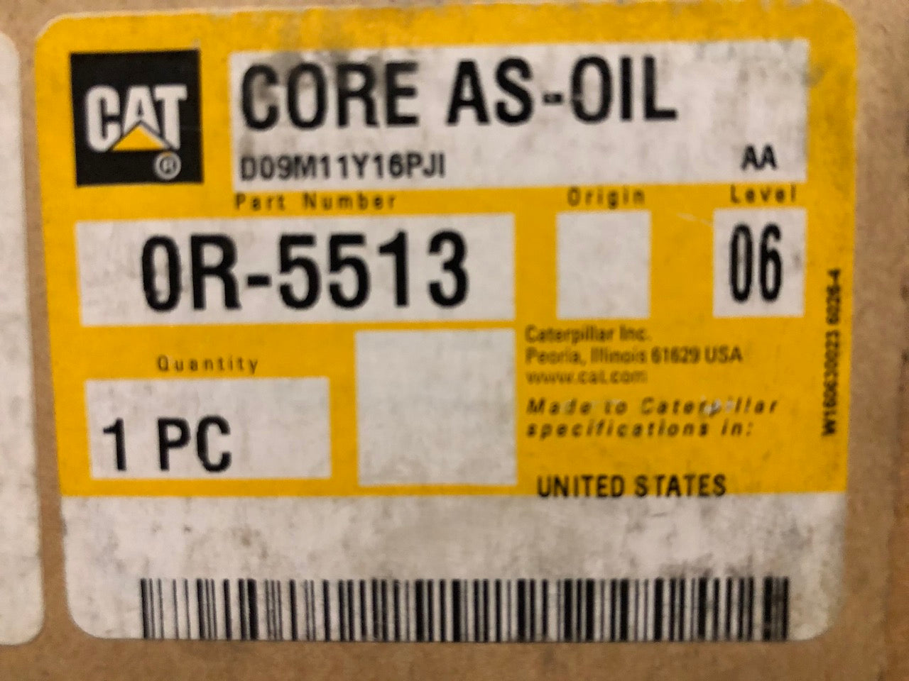 New Caterpillar Reman oil cooler core 0R5513 (7C0145, 4N0624, 6N9114 ...