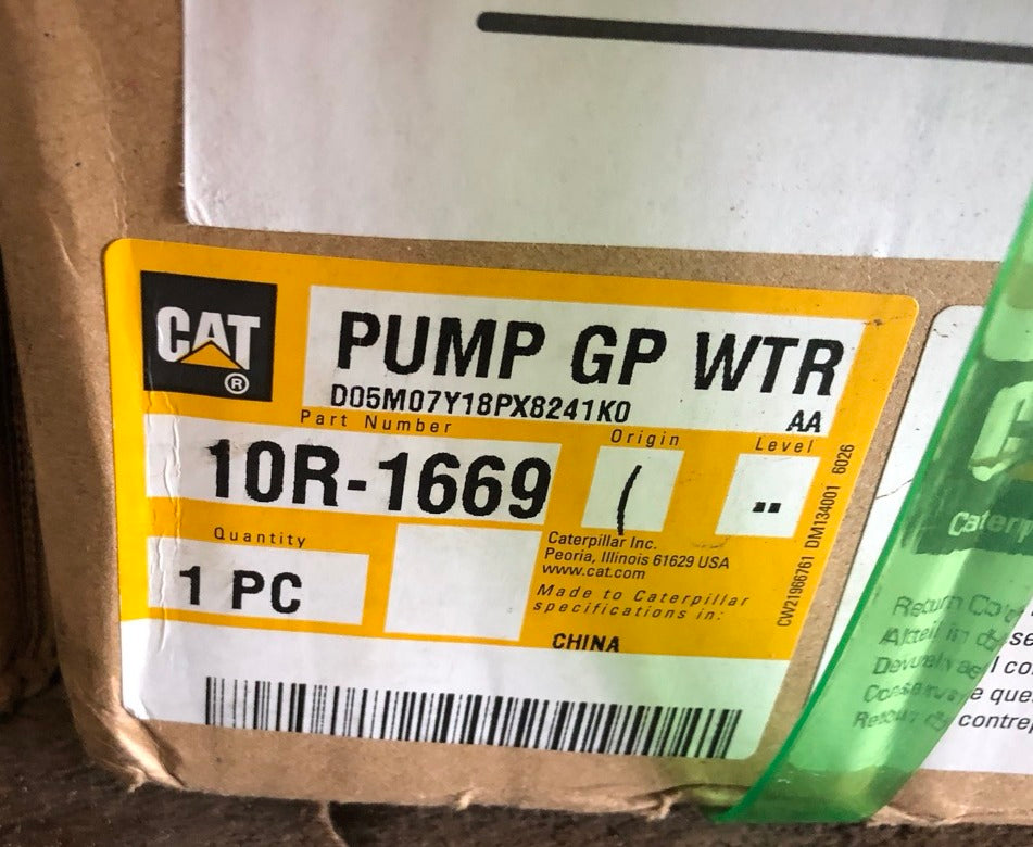 New Caterpillar Reman Water Pump 10R-1669 (10R1669, 416-0610, 4160610 ...