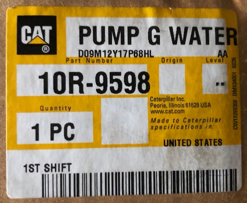 New Caterpillar Reman Water Pump 10R-9598 (10R9598, 416-0613, 4160613 ...