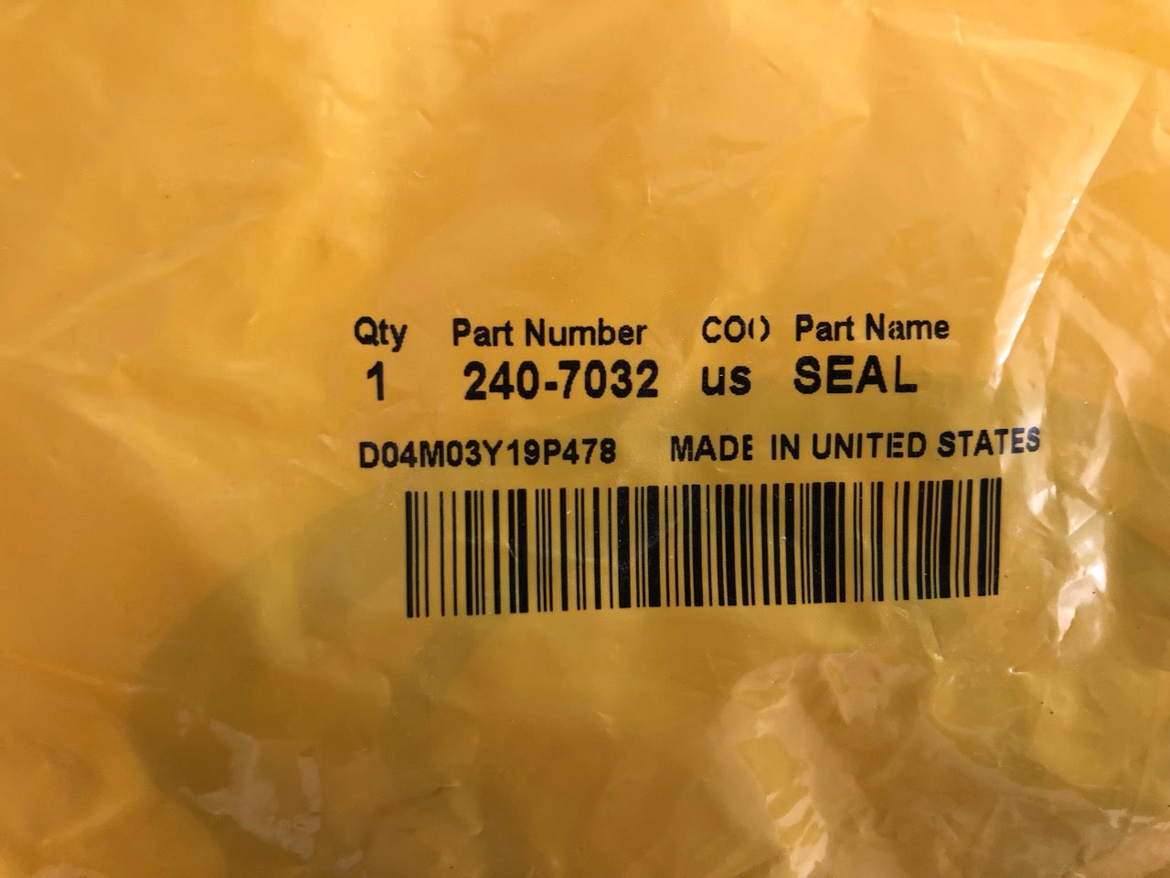New Caterpillar Seal 240-7032 (2407032) – Yellow Power