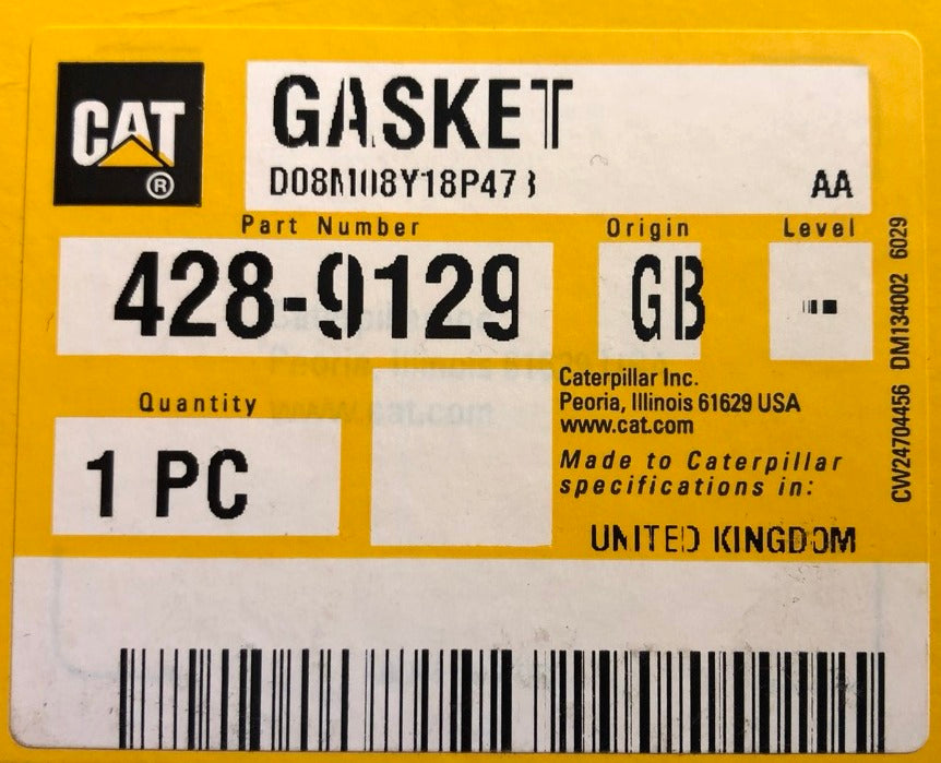 New Caterpillar gasket 428-9129 (4289129) – Yellow Power
