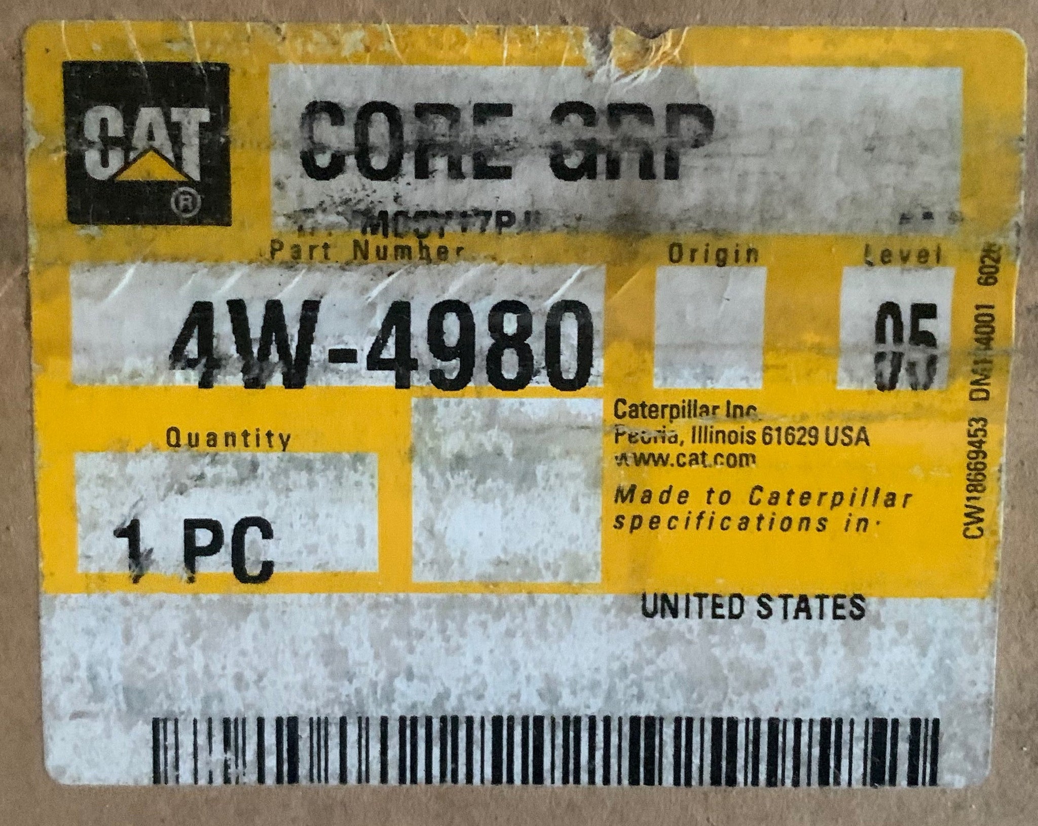 New Caterpillar Oil Cooler Core 4W-4980 (0R-5519, 4W4980, 0R5519 ...