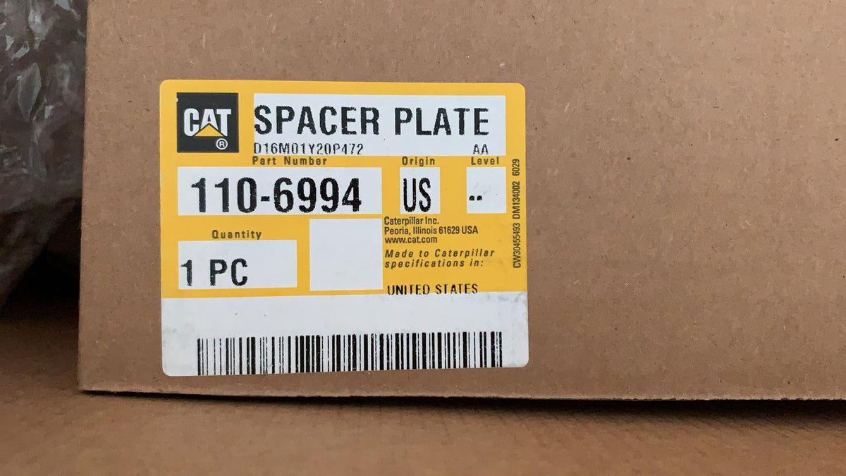 New Caterpillar spacer plate 110-6994 (1106994, 9Y1485, 8N6864 ...