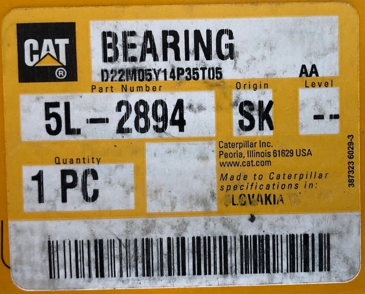 New Caterpillar bearing 5L-2894 (5L2894) – Yellow Power