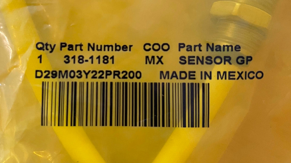 New Caterpillar Sensor GP 318-1181 – Yellow Power