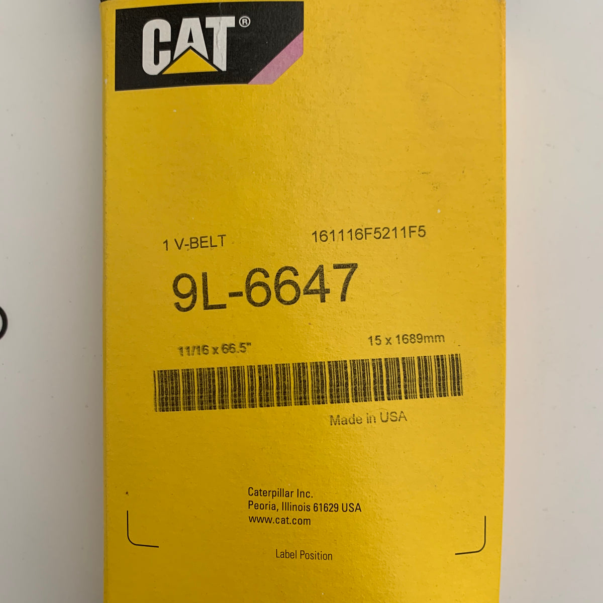 New Caterpillar V-Belt 9L-6647 (9L6647) – Yellow Power